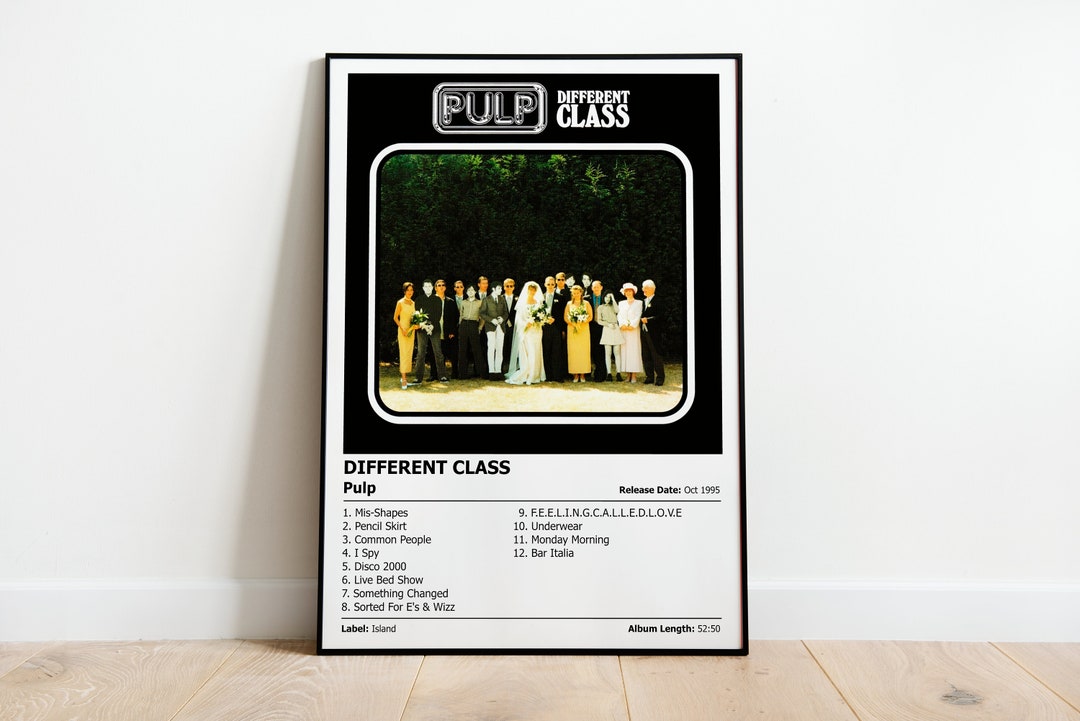 PULP Different Class Album Cover Print Poster Wall Art - Etsy