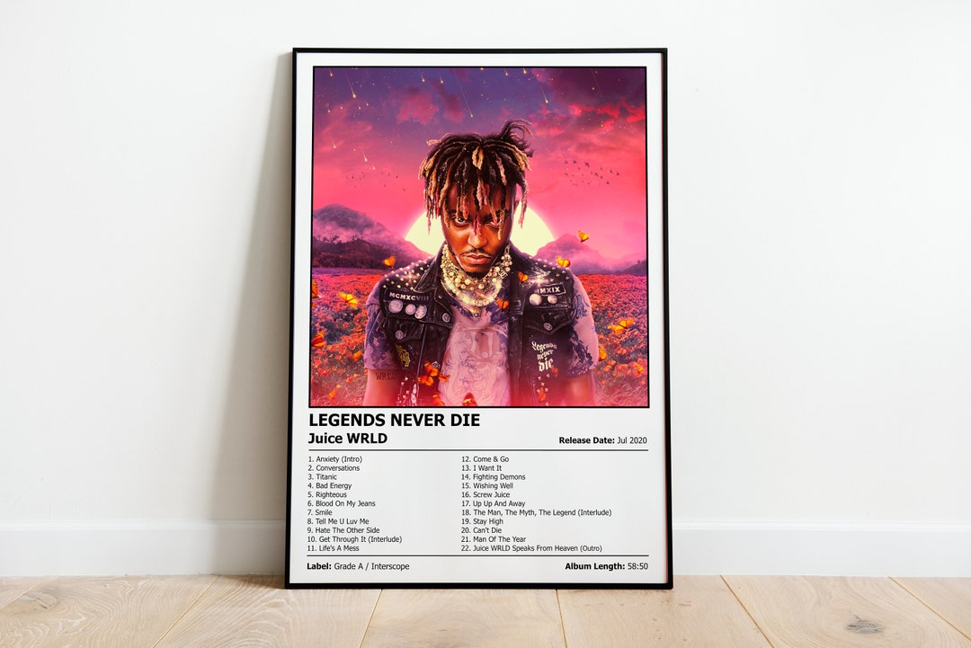 JUICE WRLD Legends Never Die Album Cover Print Poster - Etsy