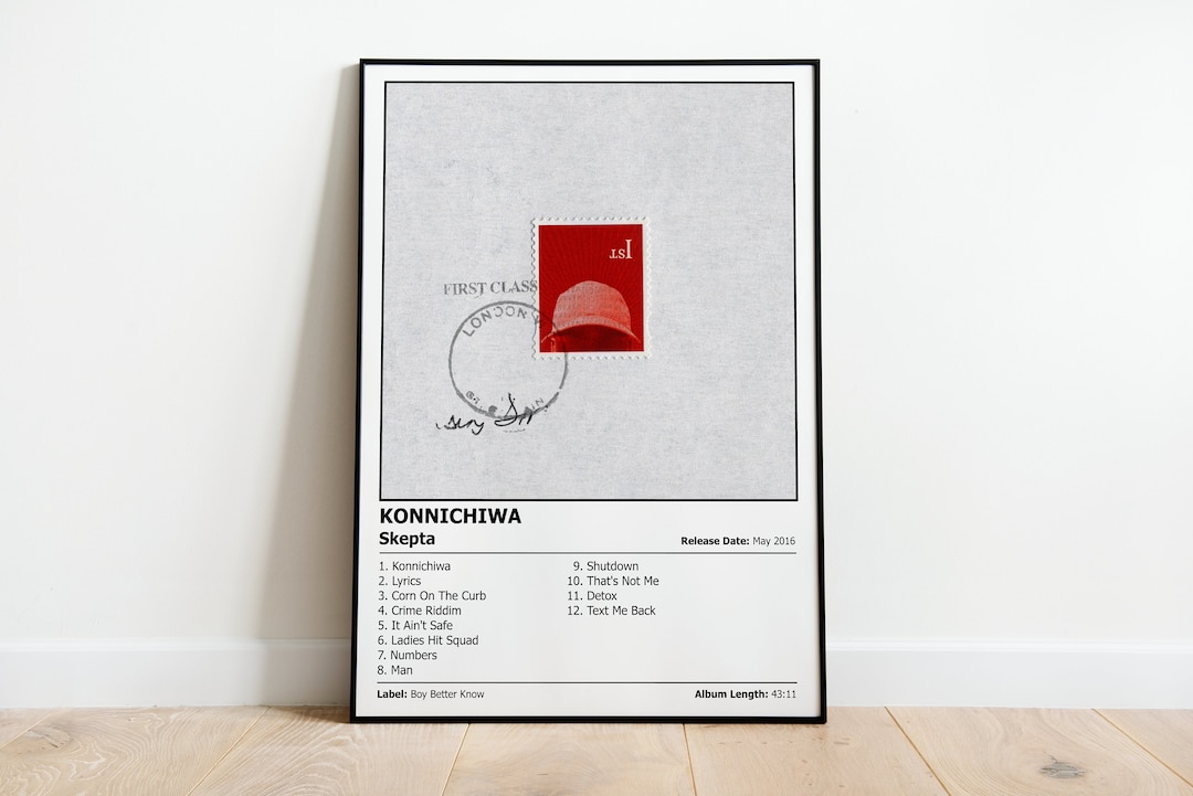 SKEPTA Konnichiwa Album Cover Print Poster Wall Art Artwork A4, A3, A2 ...