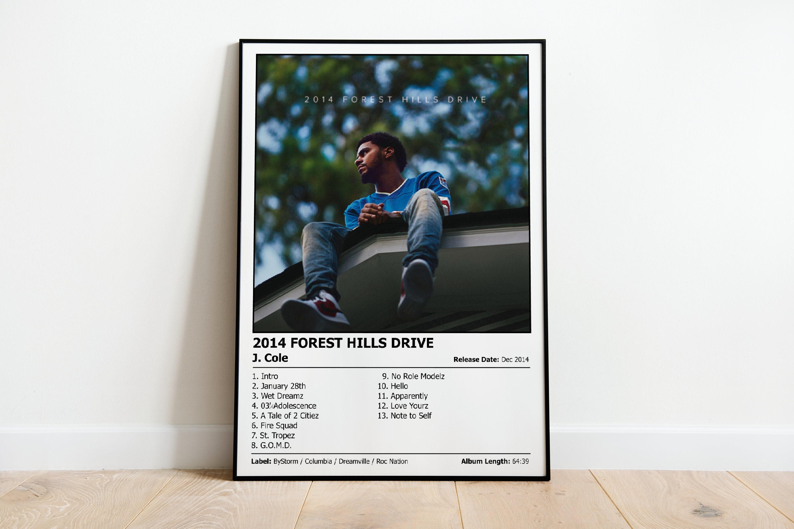 J. COLE 2014 Forest Hills Drive Album Cover Print Poster Wall Art ...