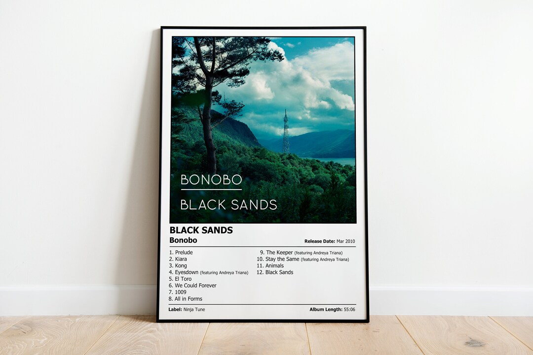 BONOBO Black Sands Album Cover Print Poster Wall Art Artwork A4, A3, A2 ...