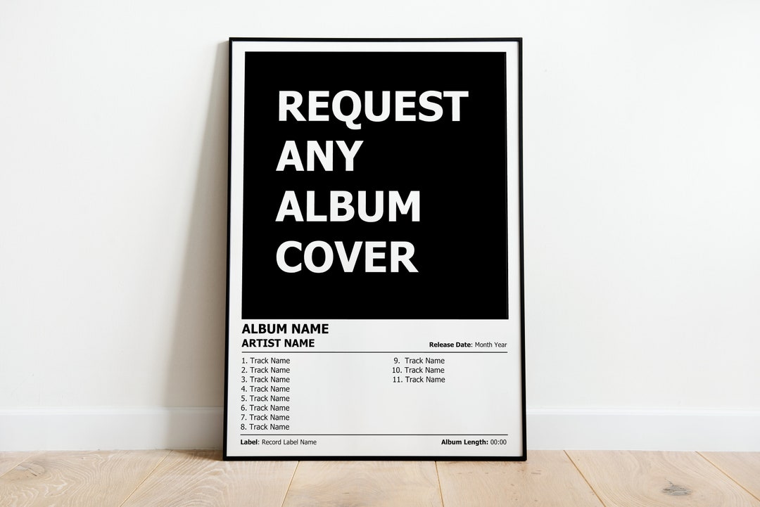 Request ANY ALBUM COVER Custom Album Cover Print Poster Wall Art ...