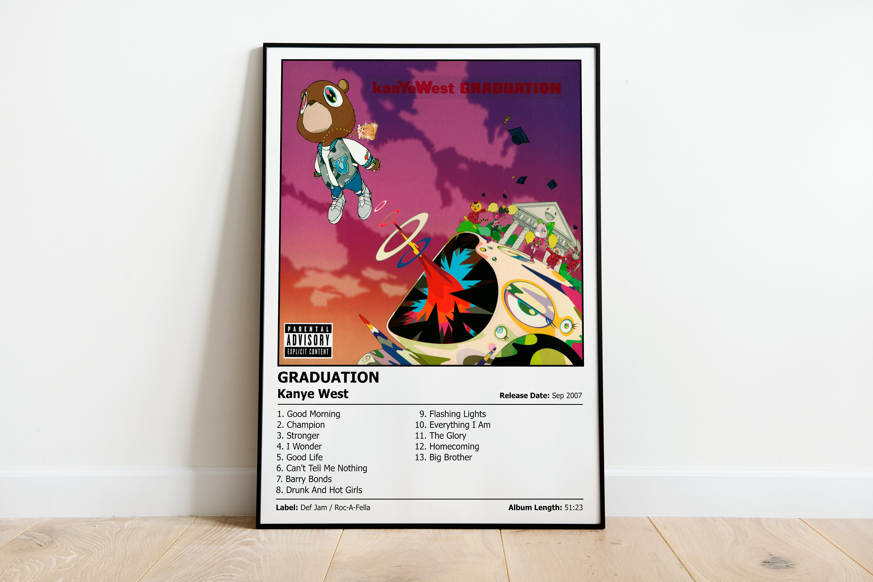 KANYE WEST - Graduation - Album Cover Print Poster | Wall Art | Artwork ...