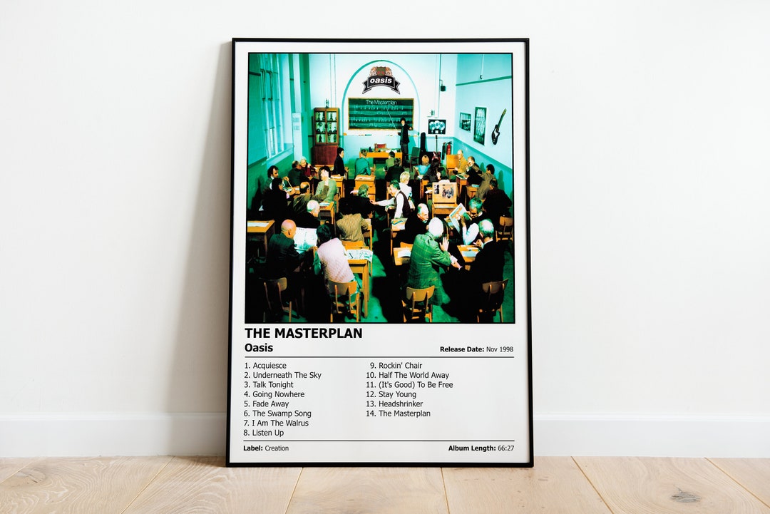 OASIS the Masterplan Album Cover Print Poster Wall Art Artwork A4, A3, A2 & A1 Sizes Availabe ...