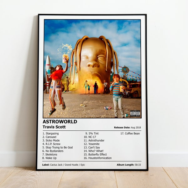 Travis Scott Astroworld Album Cover Poster - Etsy UK