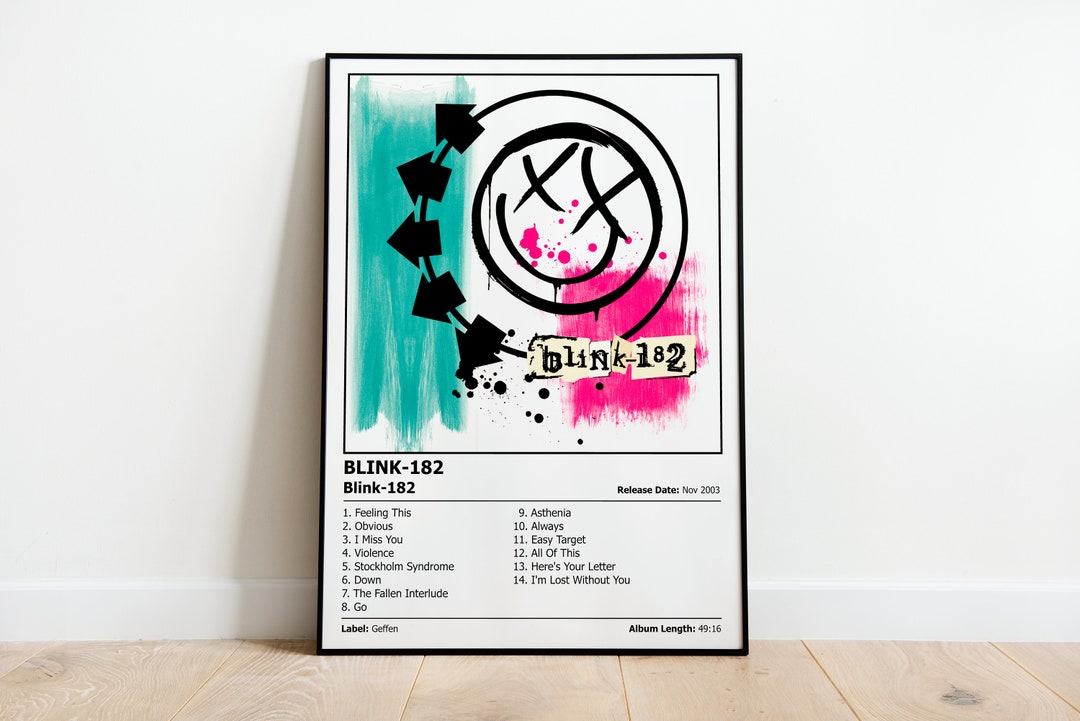 BLINK 182 Blink 182 Album Cover Print Poster Wall Art Artwork A4, A3 ...