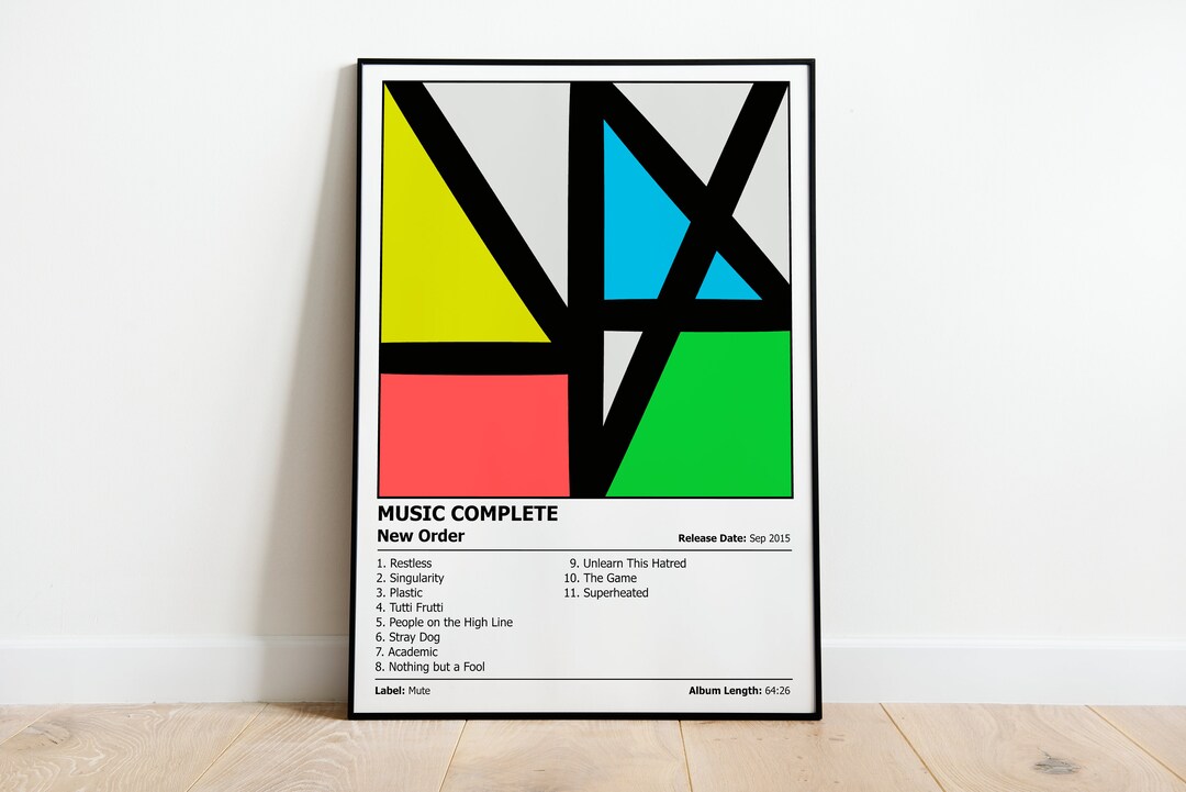 NEW ORDER Music Complete Album Cover Print Poster Wall Art Artwork A4 ...