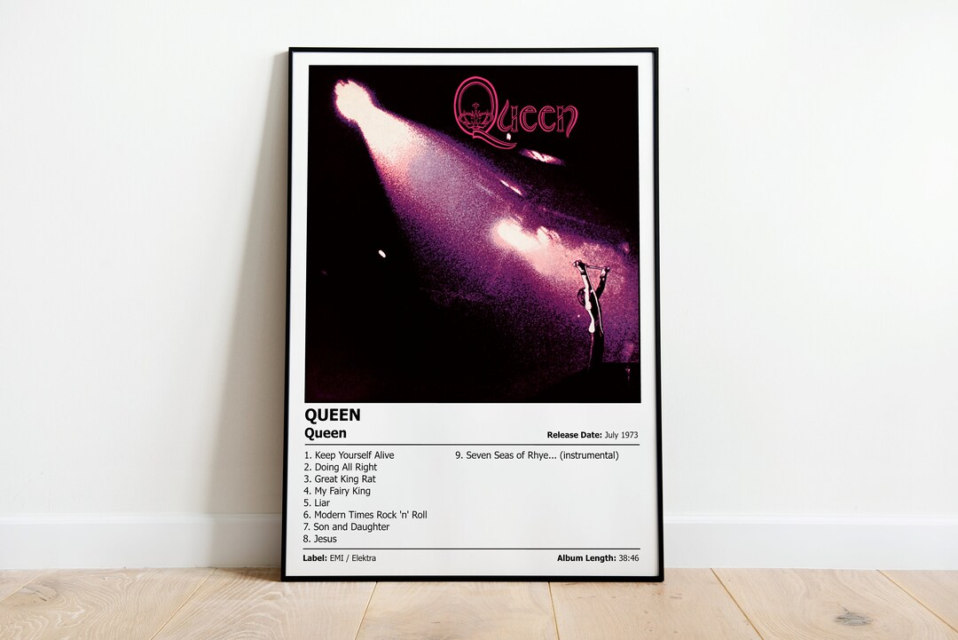 QUEEN Queen Album Cover Print Poster Wall Art Artwork A4, A3, A2 & A1 ...
