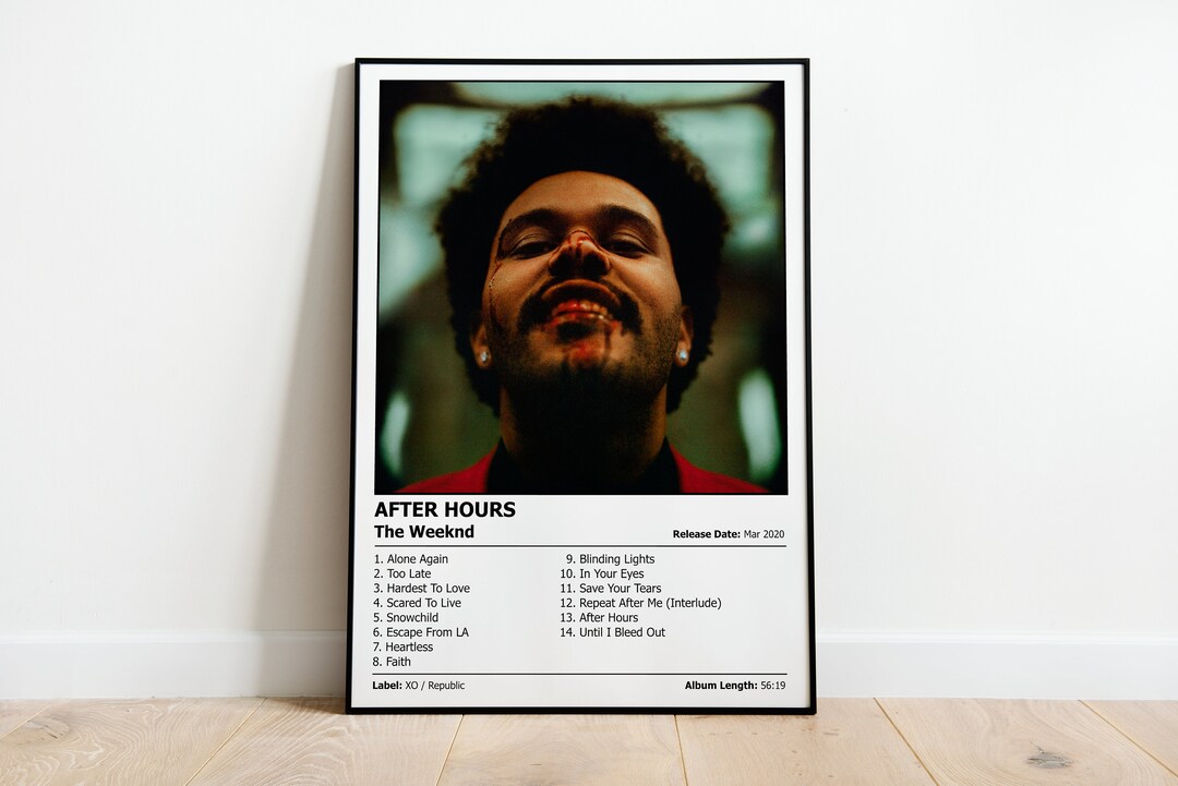 THE WEEKND After Hours Album Cover Print Poster Wall Art - Etsy UK