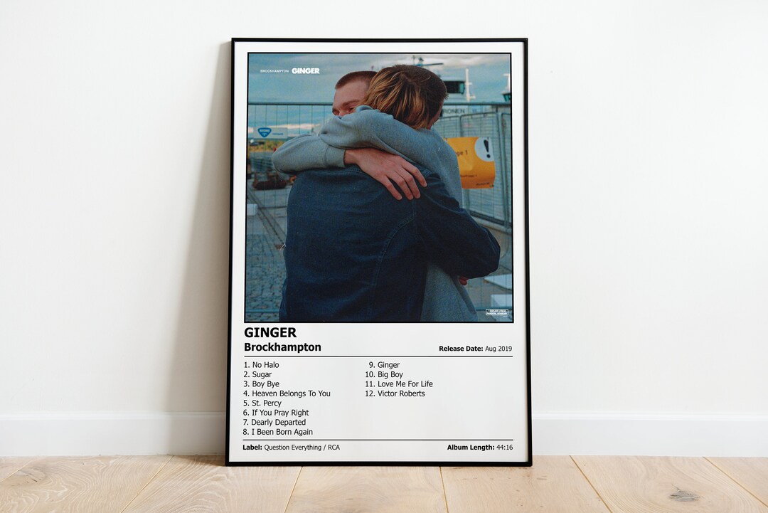 BROCKHAMPTON Ginger Album Cover Print Poster Wall Art Artwork A4, A3 ...