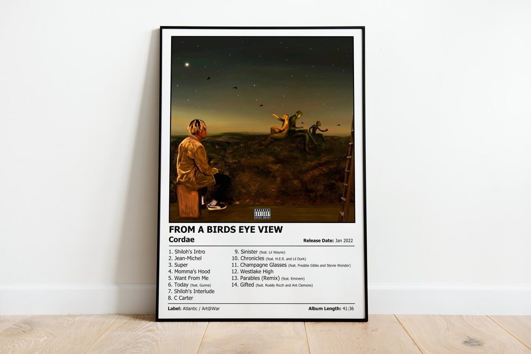 CORDAE From A Birds Eye View Album Cover Print Poster Wall Art Artwork ...