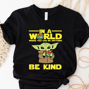 Autism Awareness Baby Yoda Shirt, Women Kid Its Ok to Be Different ...