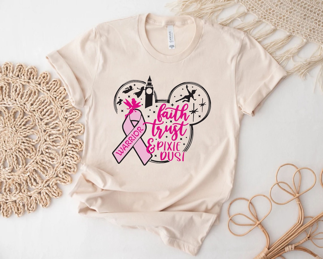 Faith Trust & Pixie Dust Shirt, Disney Shirt, Warrior Shirt, Pink ...