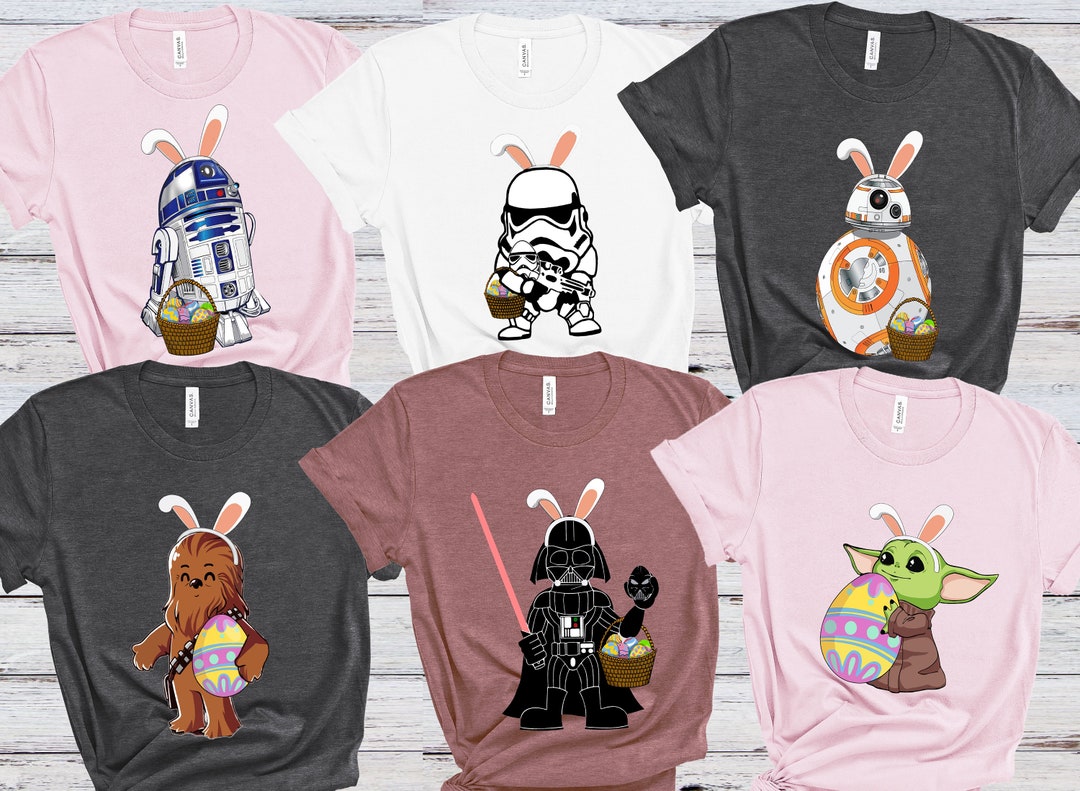 Star Wars Character Easter Shirt, Easter Darth Vader Shirt, Baby Yoda ...