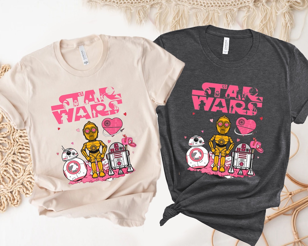 Star Wars Love Shirt, BB8, Star Wars Valentine Shirt, R2D2, C3po, Star ...