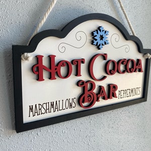 Pink Hot Cocoa Bar Sign, Hot Cocoa Station, Hot Chocolate Bar Sign, Hot ...