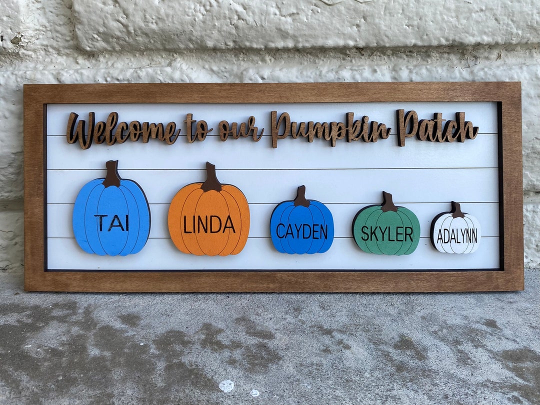 Personalized Pumpkin Patch Sign, Family Pumpkin Patch Sign, Welcome to ...
