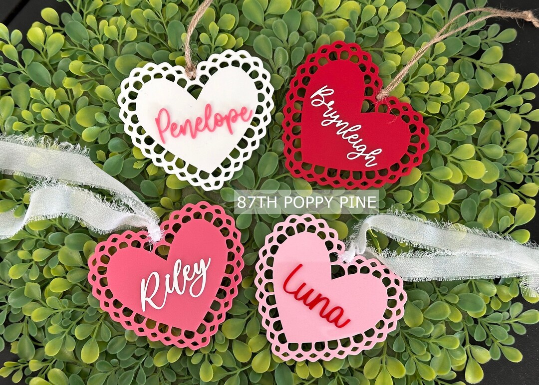 Valentine's Day Name Tags, Acrylic Name Labels, Valentine Gifts ...