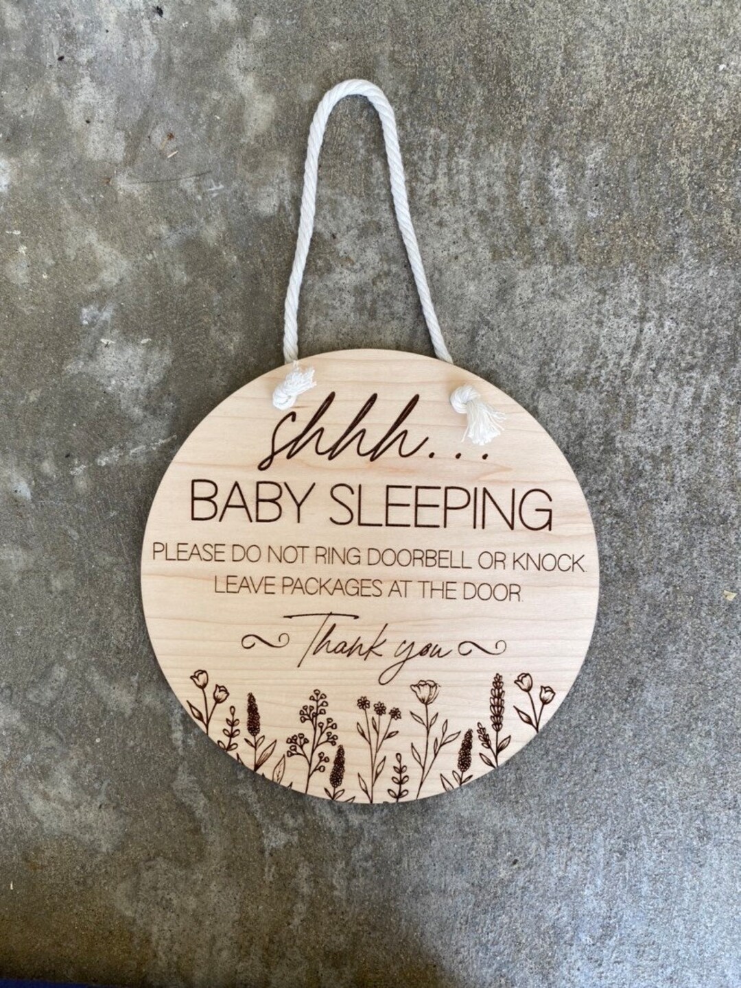 Baby Sleeping Door Sign, Do Not Ring Doorbell, Baby Sleeping Door ...
