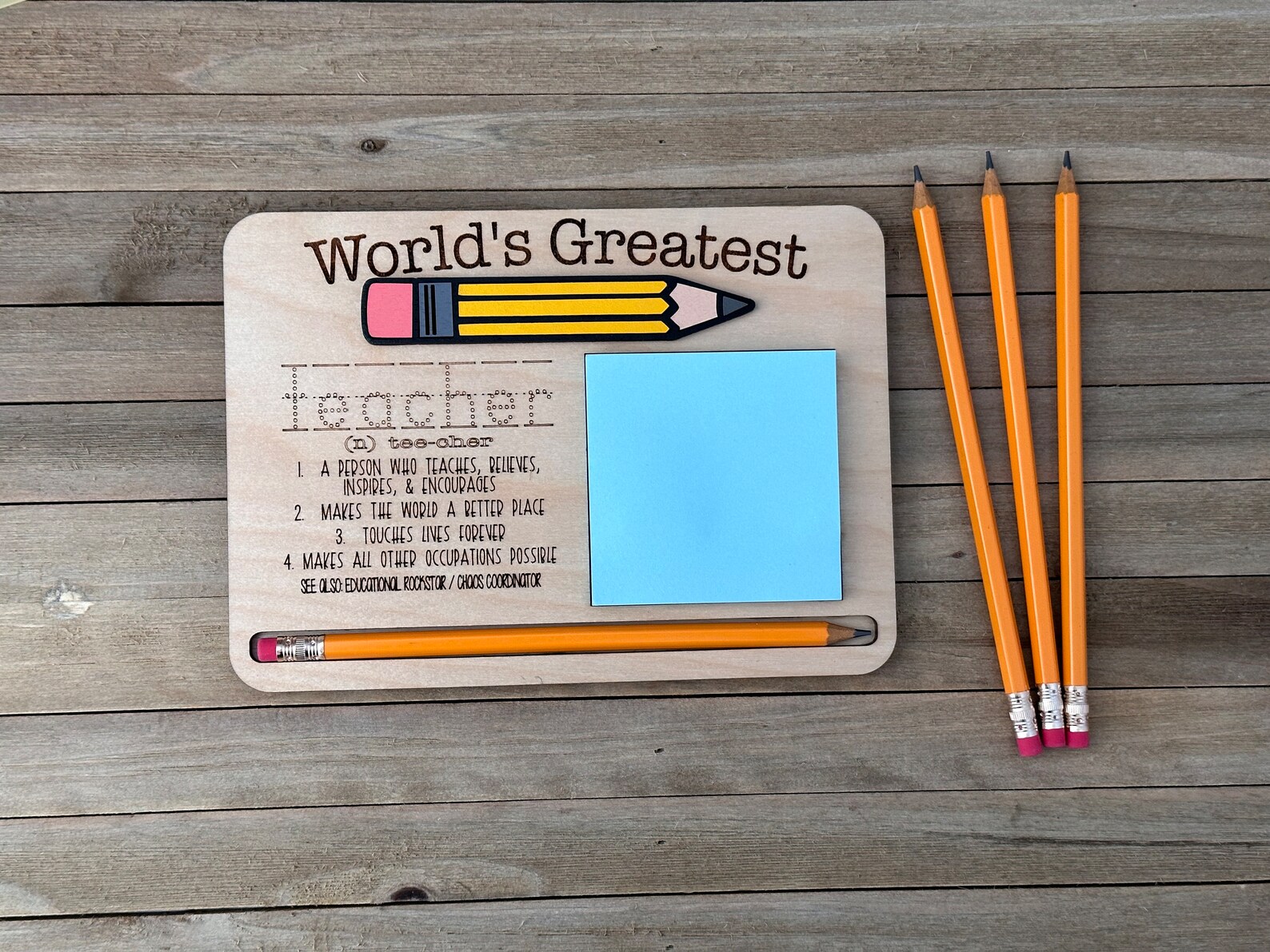 Teacher Sticky Note Holder, Valentines Teacher Gift, Teacher ...