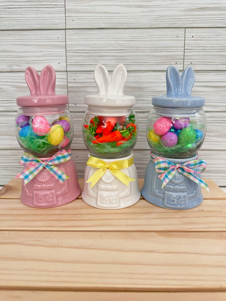 Mini Gumball Machines, Easter Tier Tray Decor, Bunny Ears Gumball ...