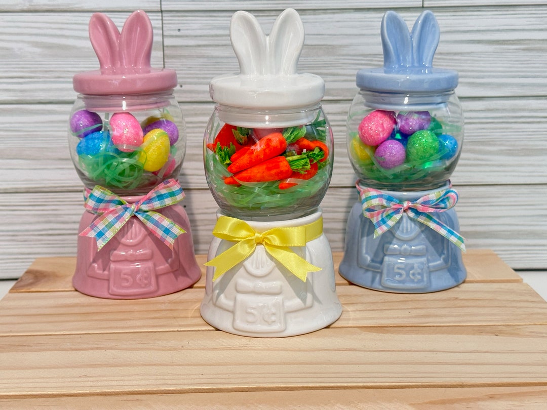 Mini Gumball Machines, Easter Tier Tray Decor, Bunny Ears Gumball ...
