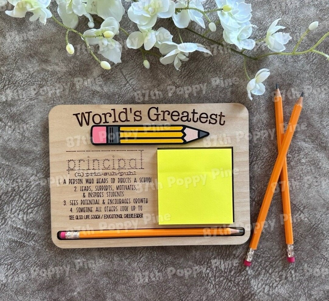 Principal Gift, Teacher Sticky Note Holder, Valentines Teacher Gift ...