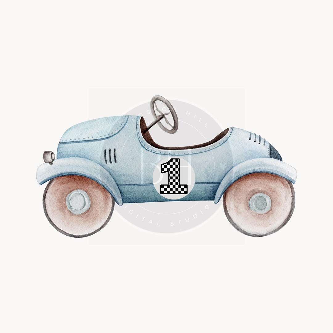 Fast One Birthday PNG, Vintage Race Car, First 1st Birthday Invite ...