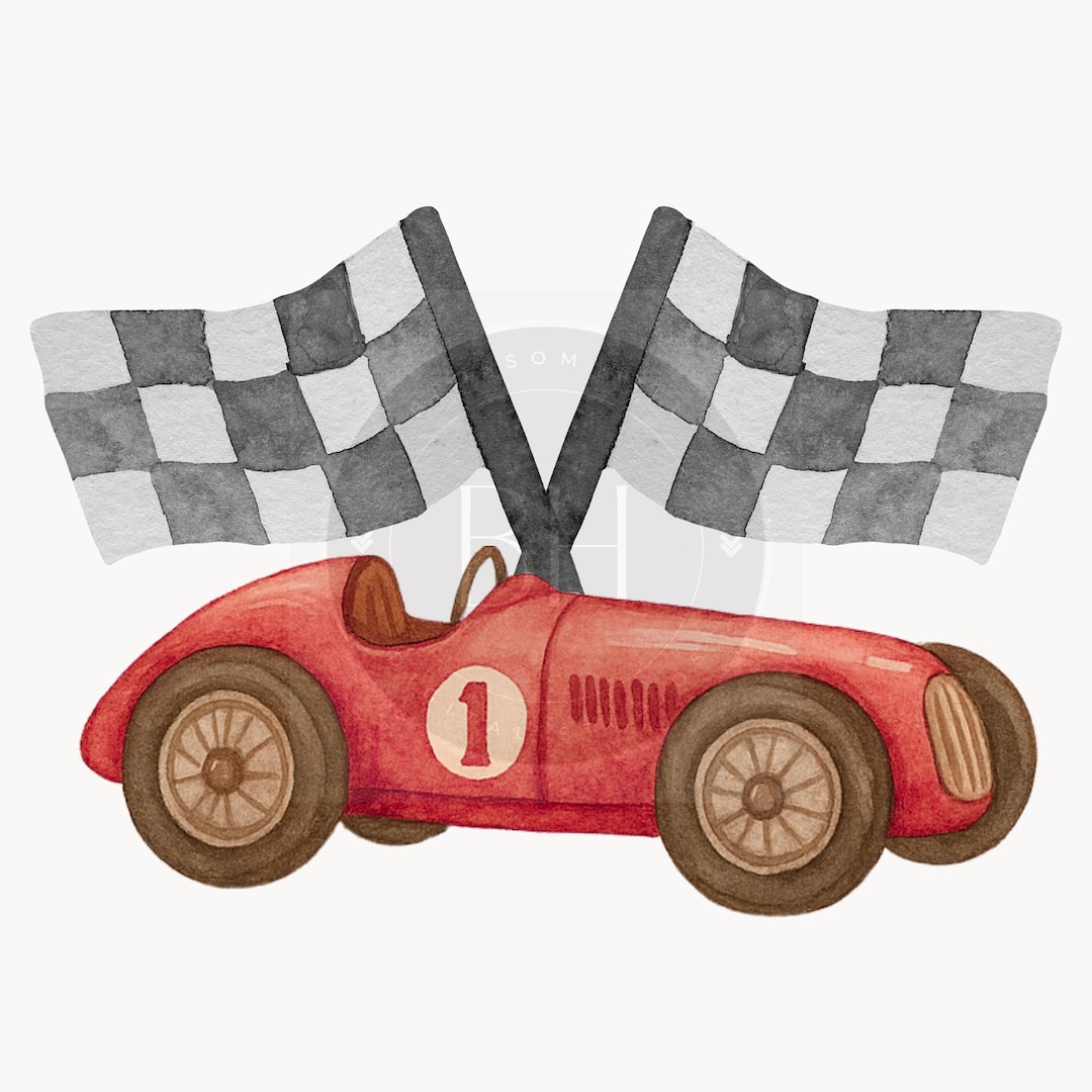Vintage Race Car 1st Birthday PNG: Fast One Design (digital Download - Etsy