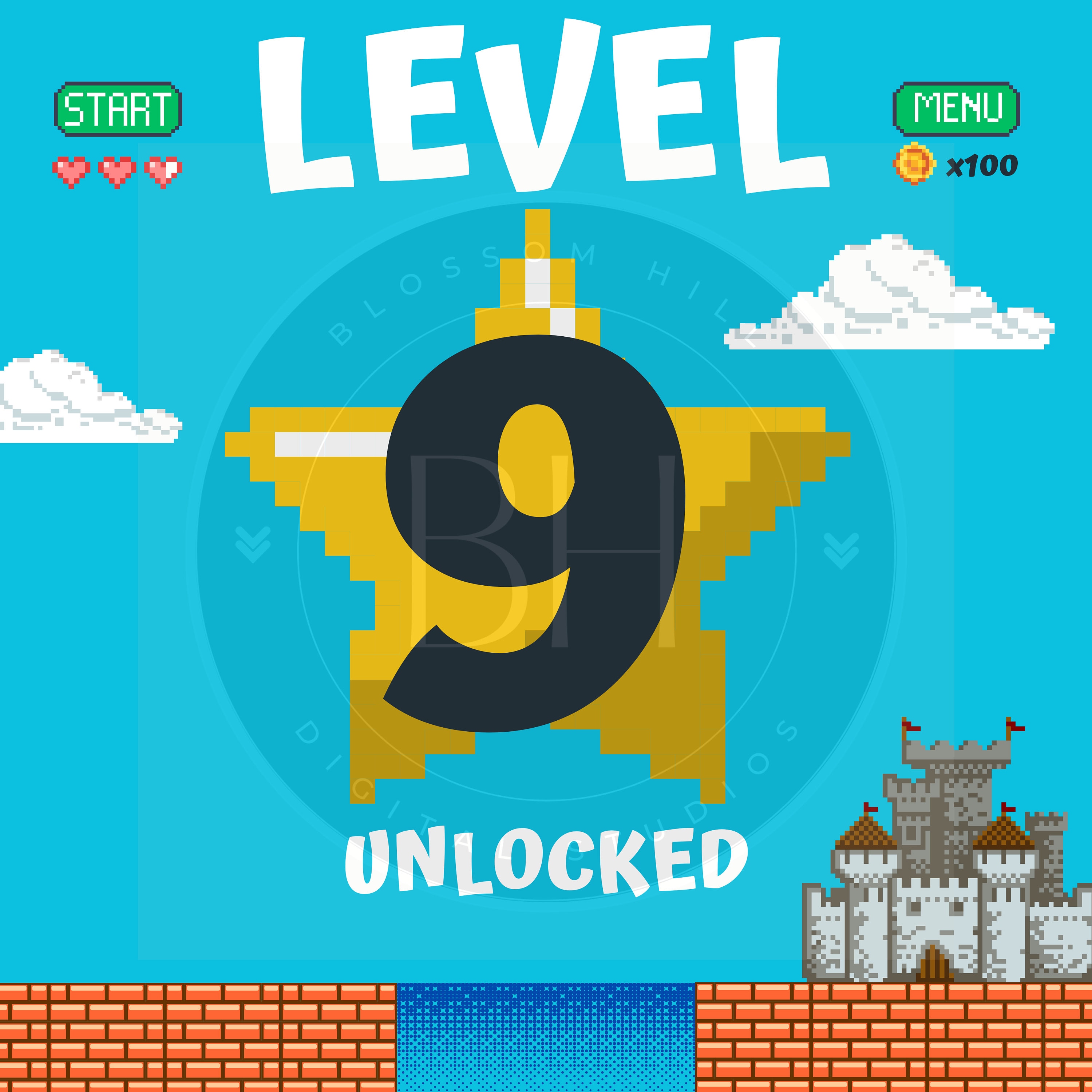 Level 9 Unlocked Gamer Birthday SVG: Kids 9th Birthday (digital ...