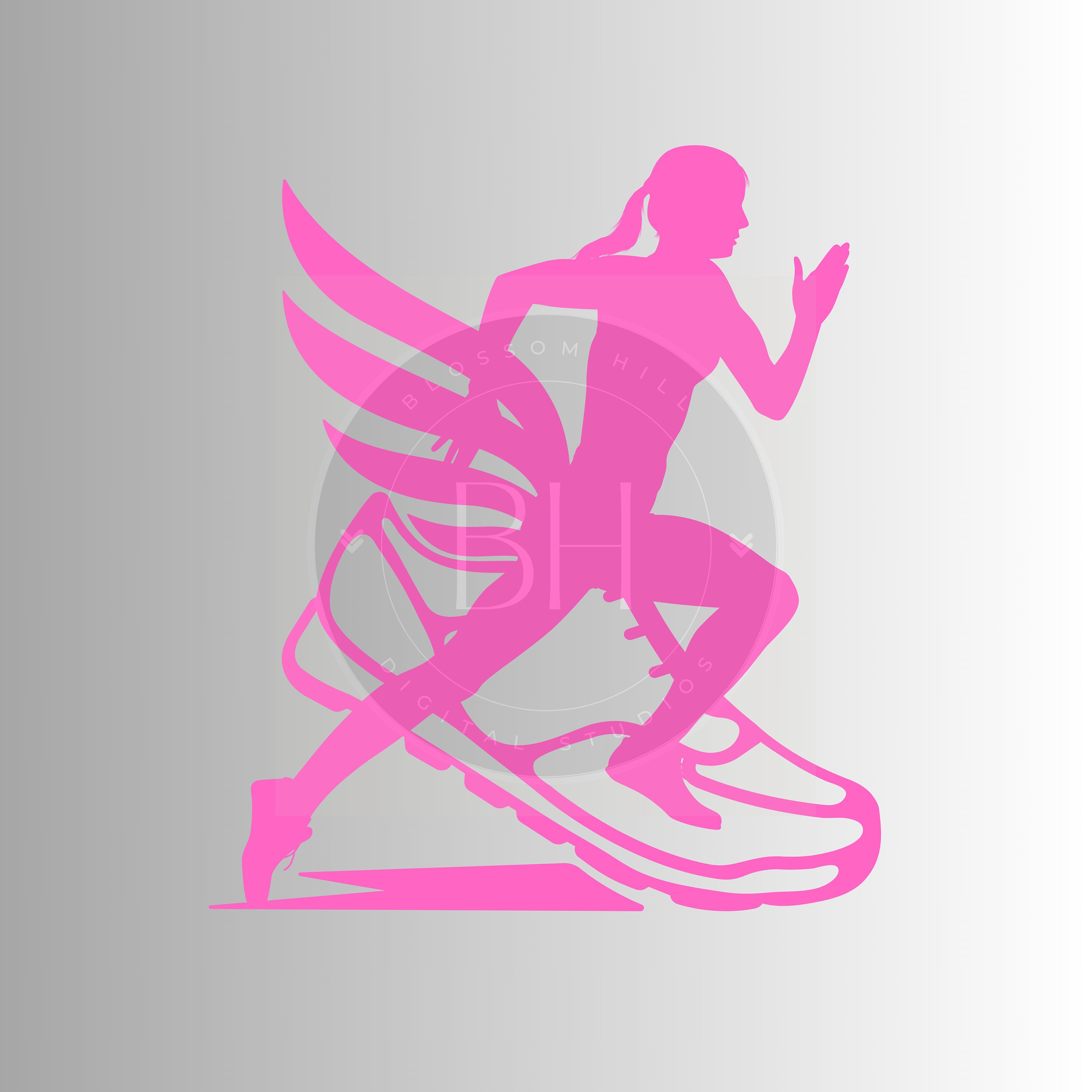 Sports Clipart: Female Runner Contour Digital Download SVG & PNG, Track ...