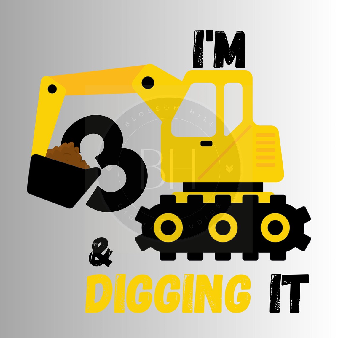 I'm 3 and Digging It Svg, Construction Svg, Third Birthday Svg ...