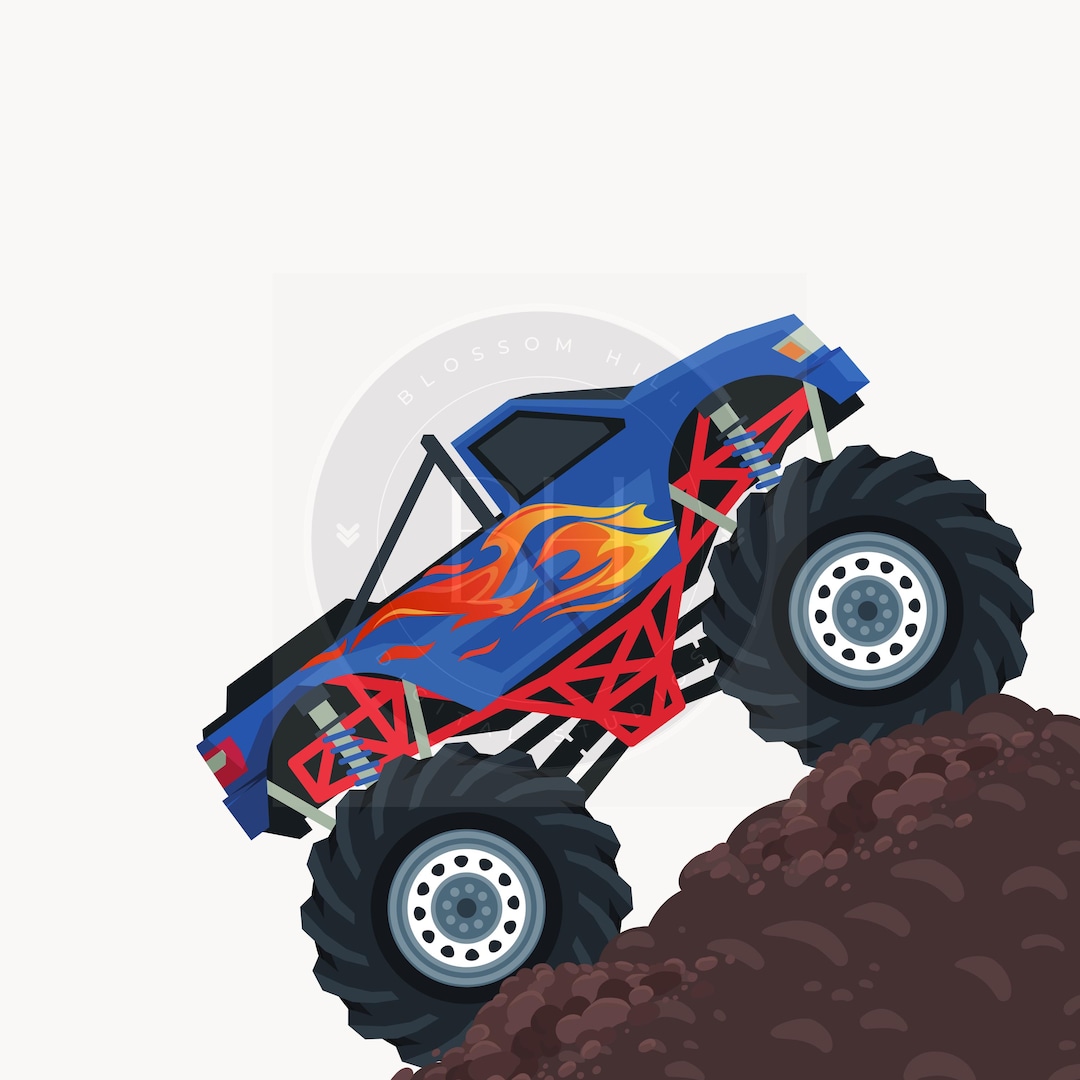 Monster Truck SVG, Monster Truck Dirt Pile, Clipart, Truck Clipart ...