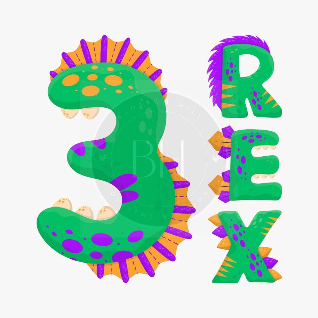 3rd Dinosaur Birthday Invite, Three Rex PNG, Dino Birthday, 3 Rex ...