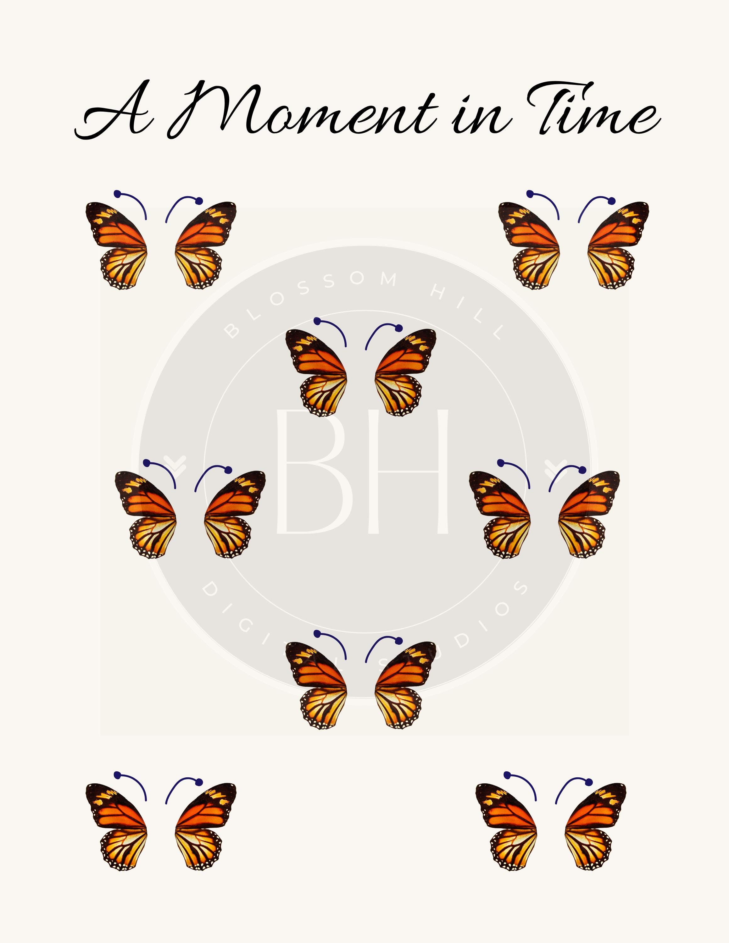 Custom Text Butterfly Fingerprint Art Printable – DIY Baby Keepsake ...