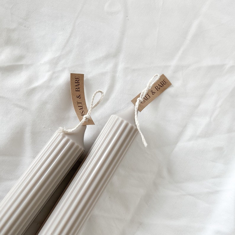 Roman Tall or Short Aesthetic Stick Candle Ripple Stick - Etsy