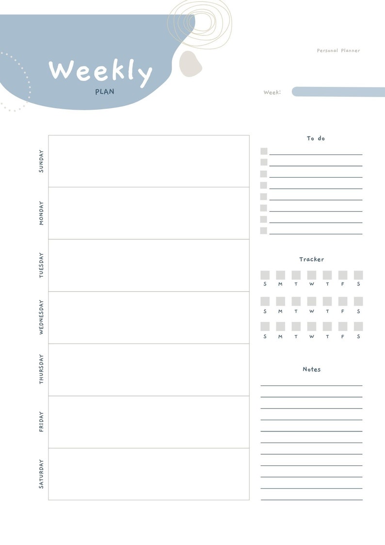 Everyday Planner for Tablets - Etsy