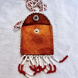 Indigenous Beaded Pouch Necklace - Etsy