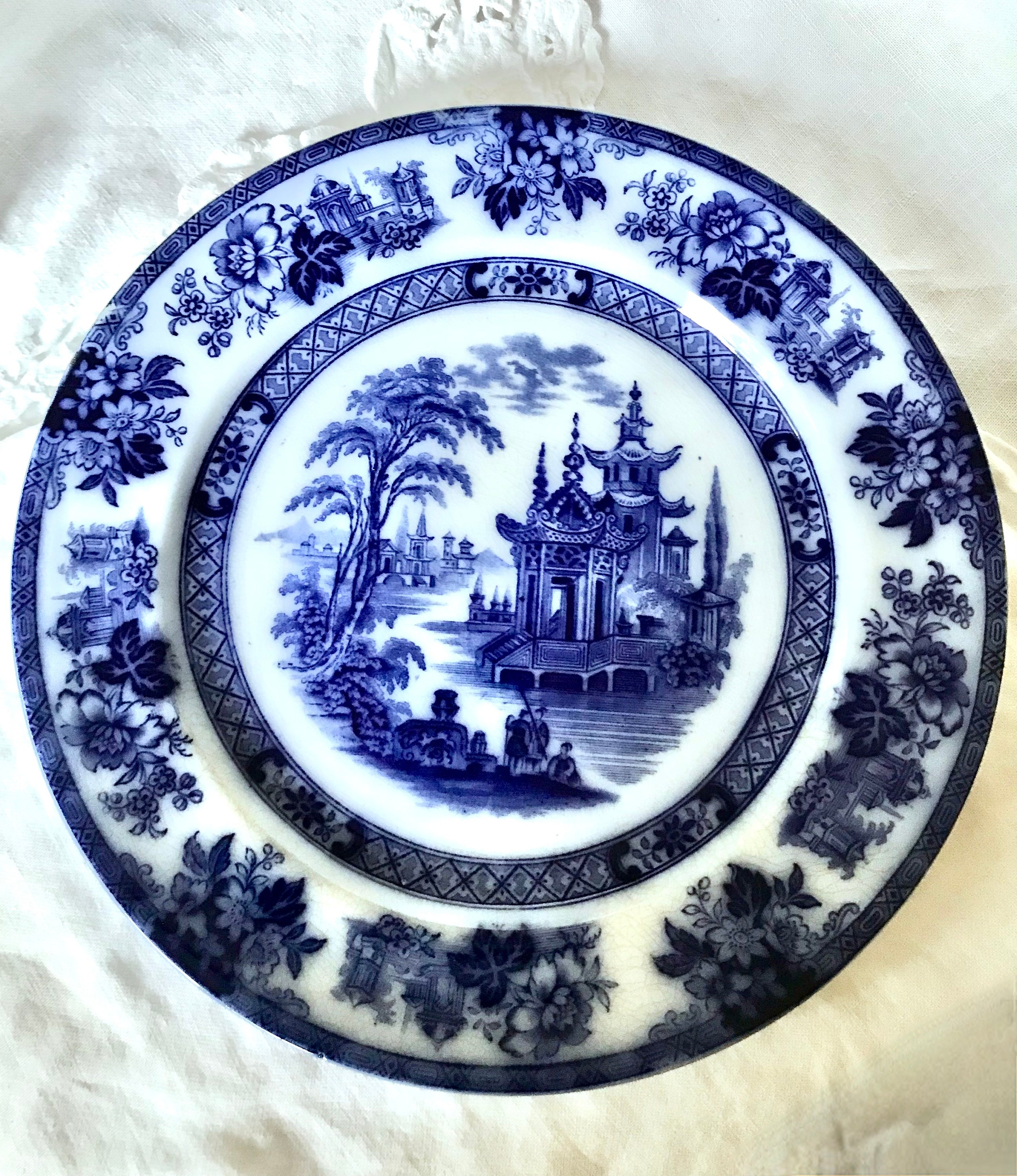 Antique Royal Doulton Flow Blue Madras Dinner Plate - Etsy