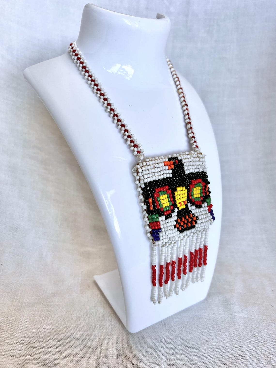 Indigenous Beaded Pouch Necklace - Etsy