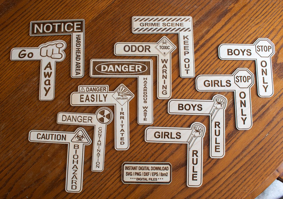 Door Corners SVG, Door Topper Decorations, Messy Kids Room Warning ...