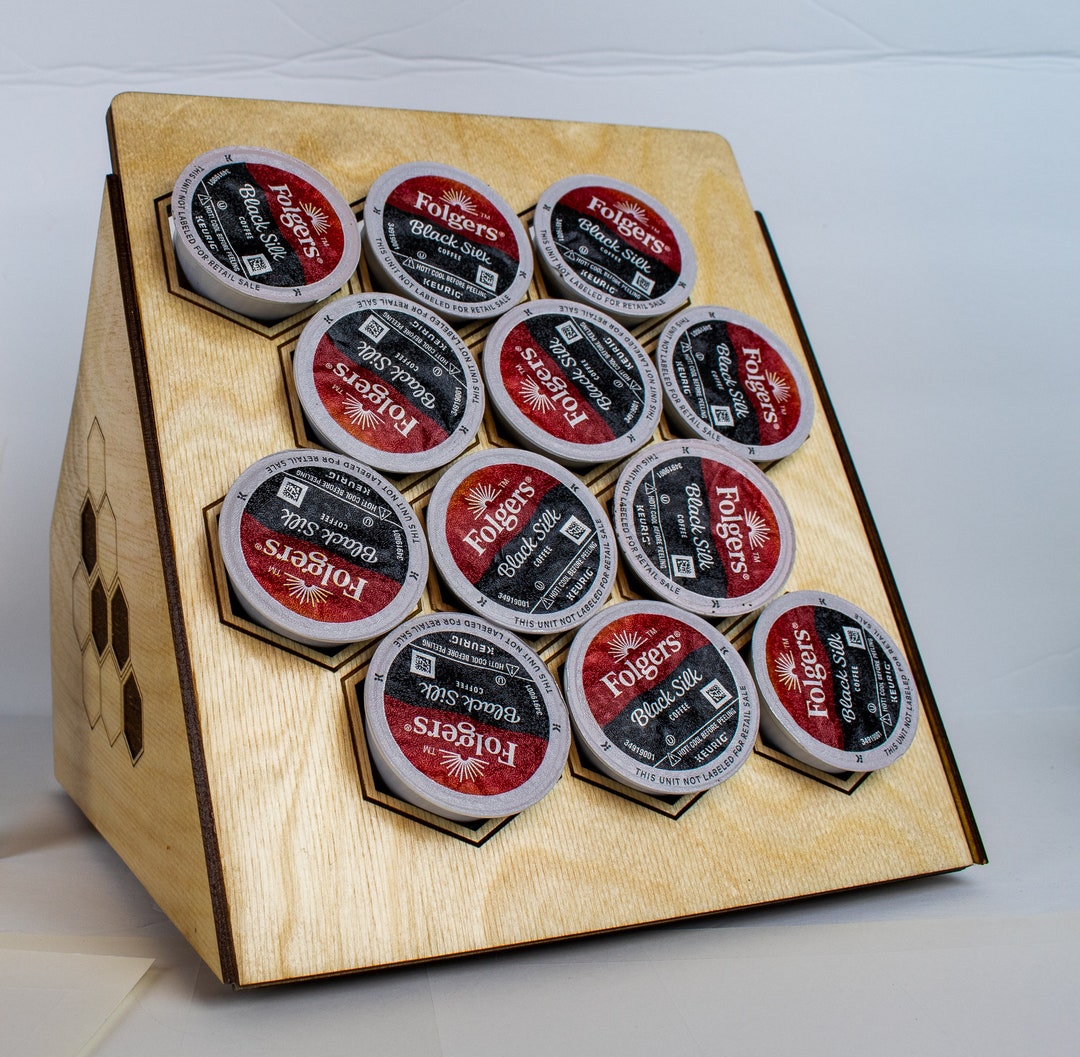 K-cup Holder / Honeycomb Theme / Coffee Pod Organizer / Precision Laser ...