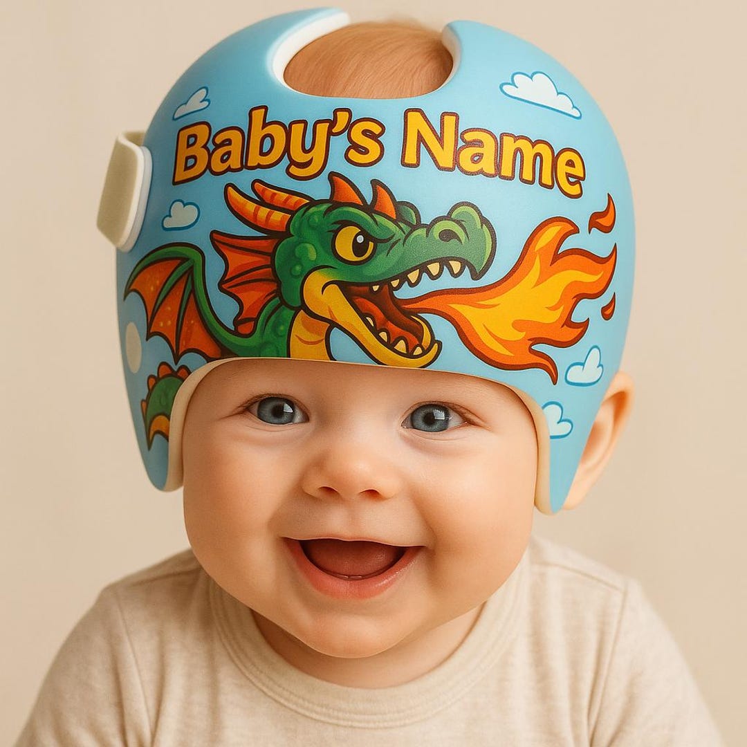 Dragon Personalized Doc Band Decals, Cranial Helmet Decal Stickers for ...