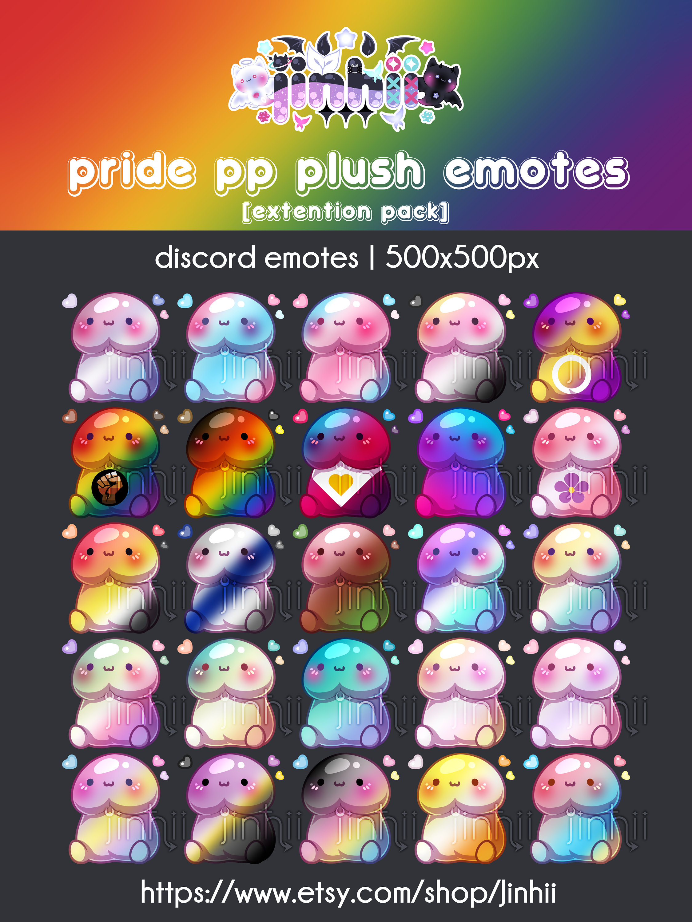 Pride PP Plush Emote Set extension Pack - Etsy