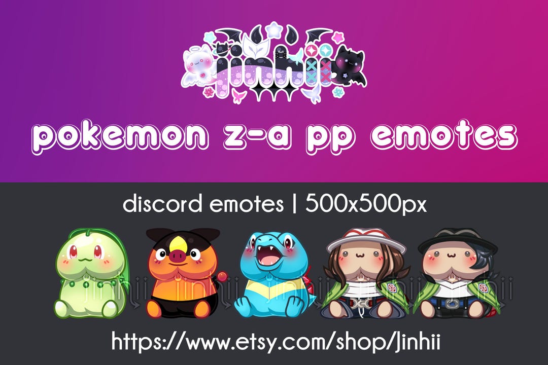 Pokemon Z-A Starter PP Emote Set - Etsy