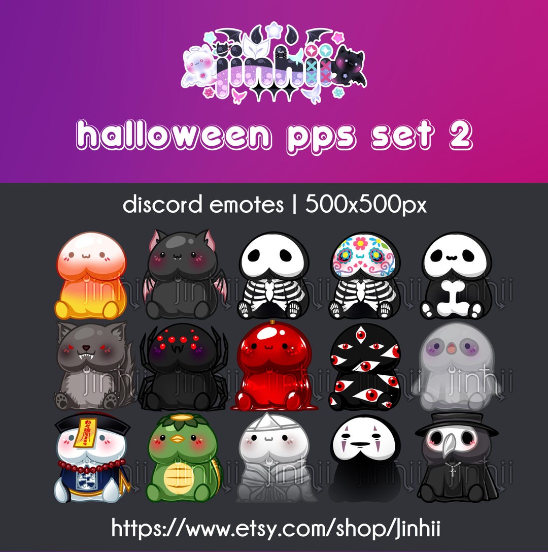 Halloween PP Plush Emote Set 2 + Bonus Animated Emote - Etsy