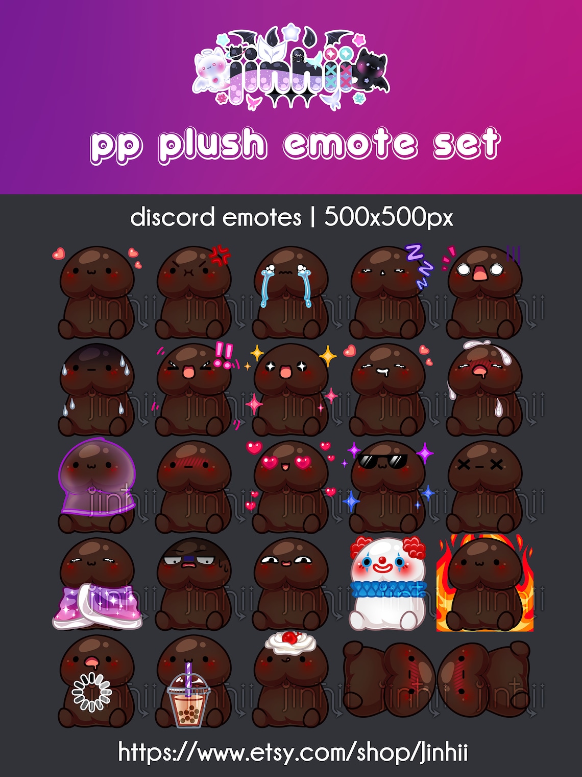PP Plush Emote Set - Etsy