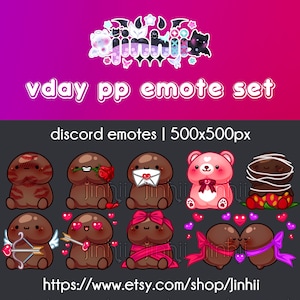 Vday PP Plush Emote Set - Etsy