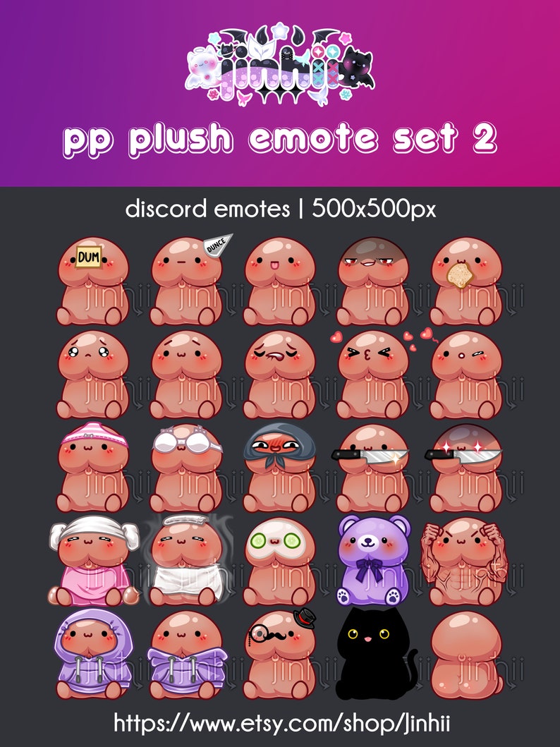 PP Plush Emote Set 2 - Etsy