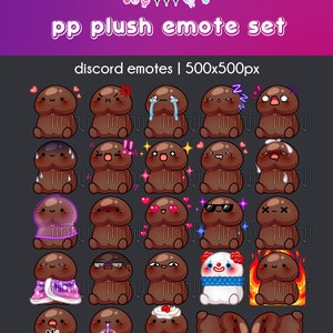 PP Plush Emote Set - Etsy